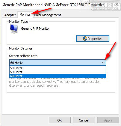 How to Change Screen Refresh Rate in Windows 10 - MajorGeeks