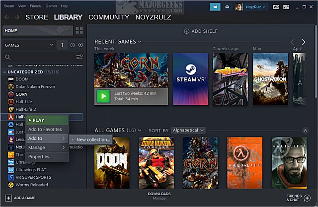 How to Categorize Your Steam Games With Collections - MajorGeeks