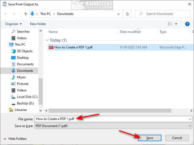 How to Create a PDF in Windows - MajorGeeks