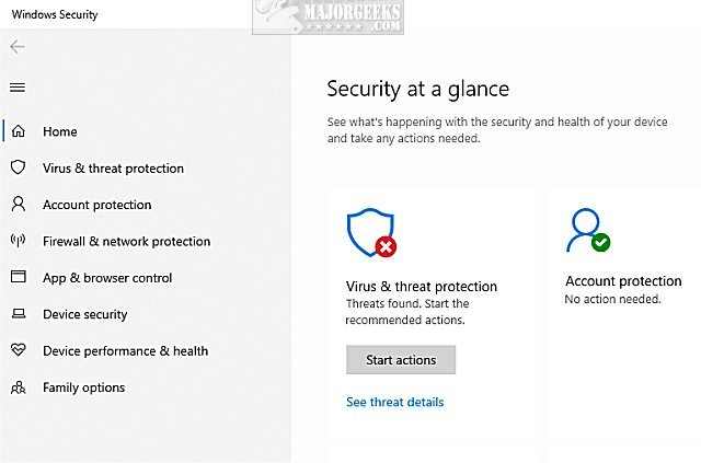 Windows Defender Threat Returns Repeatedly - MajorGeeks
