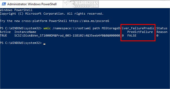 How to Check SMART Predict Failure in Windows - MajorGeeks