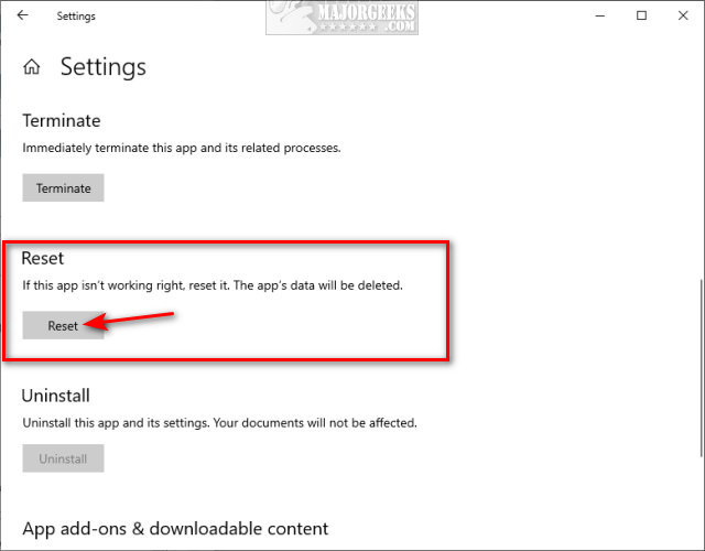 How to Reset Settings App in Windows 10 & 11 - MajorGeeks