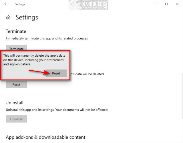 How to Reset Settings App in Windows 10 & 11 - MajorGeeks