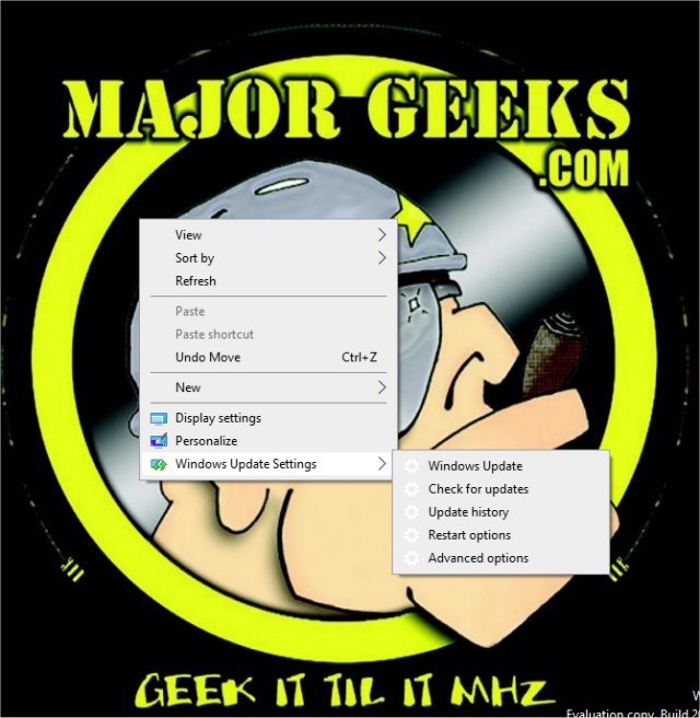 How to Add Windows Update Desktop Context Menu in Windows 10 & 11 ...
