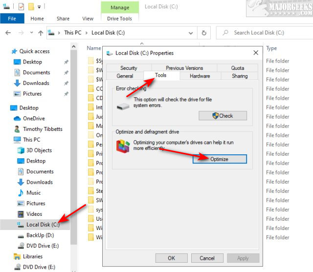 How to Change Optimize Drives Scheduled Settings - MajorGeeks
