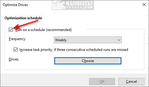 How to Change Optimize Drives Scheduled Settings - MajorGeeks