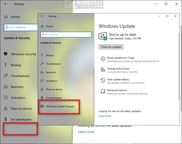 How to Remove Windows Insider Program Page in Windows 10 & 11 - MajorGeeks