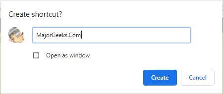 How to Create a Google Chrome Bookmark Desktop Shortcut - MajorGeeks