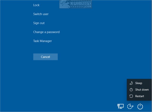 How to Restart, Shut Down, Sleep, Switch User, Log Off or Sign out on ...