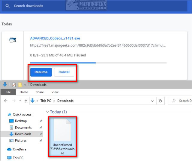 What is an (Unconfirmed) Crdownload File? - MajorGeeks