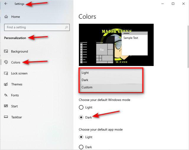 How to Get a Dark Start Menu and Taskbar in Windows 10 & 11 - MajorGeeks