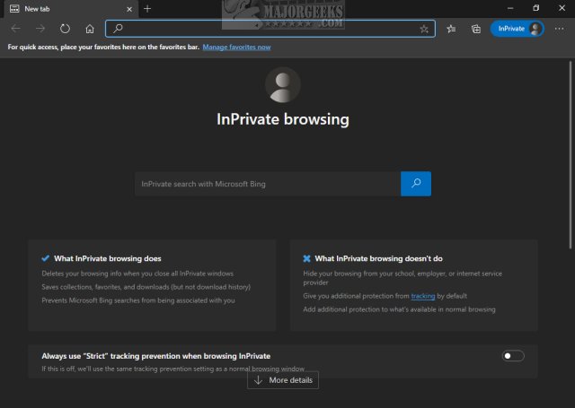 How to Disable or Force Microsoft Edge InPrivate Mode - MajorGeeks