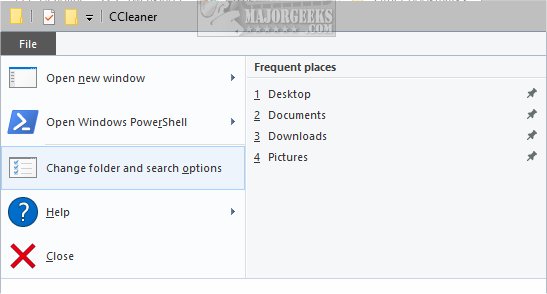 How to Disable Access to Folder Options in File Explorer - MajorGeeks