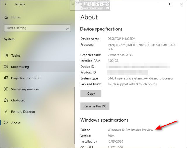 How to Find Out Which Windows 10 & 11 Edition You Have - MajorGeeks