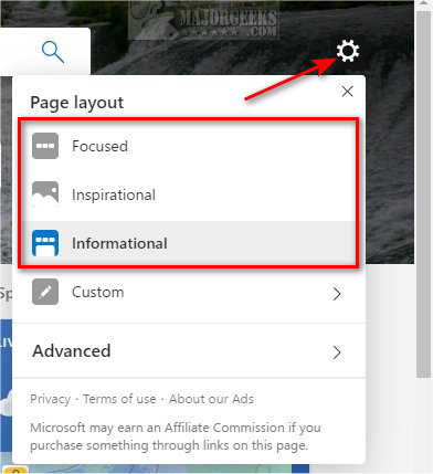 How to Change the Microsoft Edge Homepage Layout - MajorGeeks