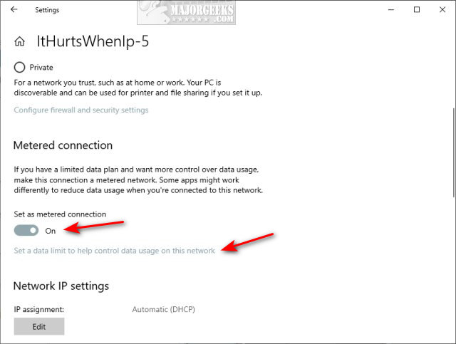 How to Limit Wireless Data Usage by Using a Metered Connection - MajorGeeks