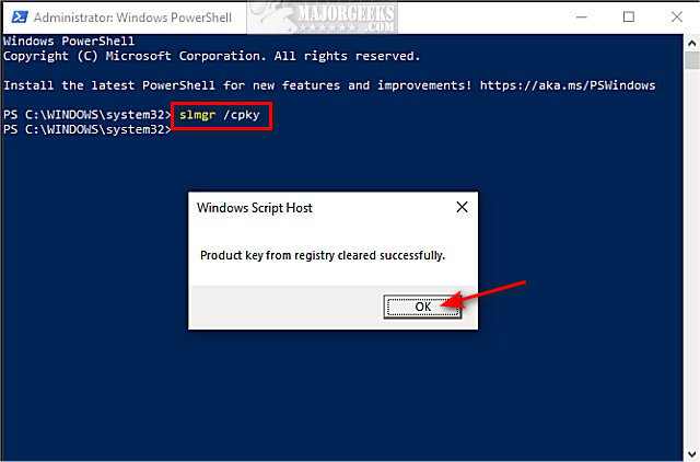 How to Clear Windows Product Key From the Registry - MajorGeeks
