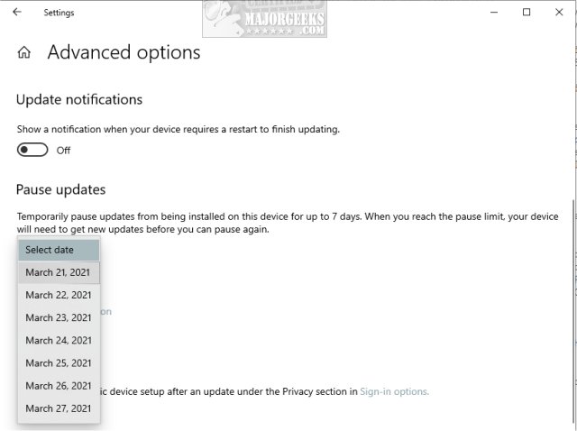 How to Pause or Delay Windows 10 Feature or Quality Updates - MajorGeeks