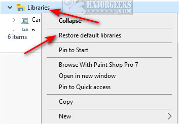How to Set, Change, or Add a Library Save Location - MajorGeeks
