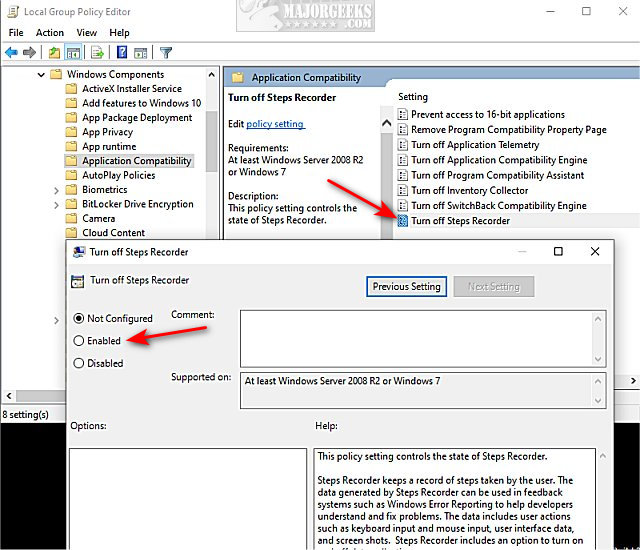 How to Disable Steps Recorder in Windows 10 & 11 - MajorGeeks