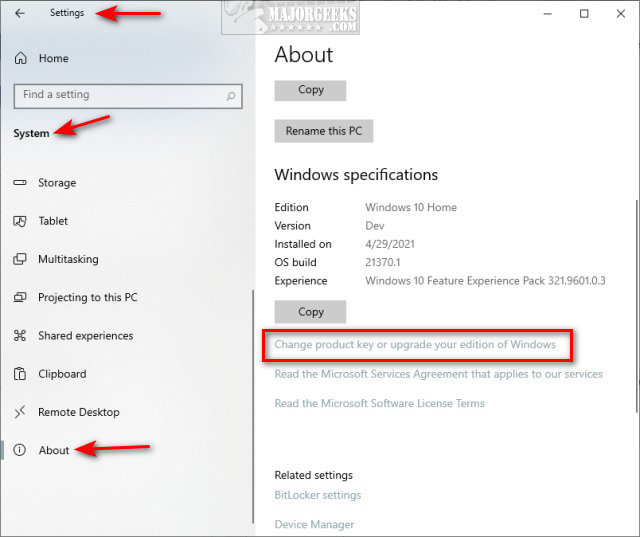 How to Upgrade Windows 10 Home to Windows 10 Professional - MajorGeeks