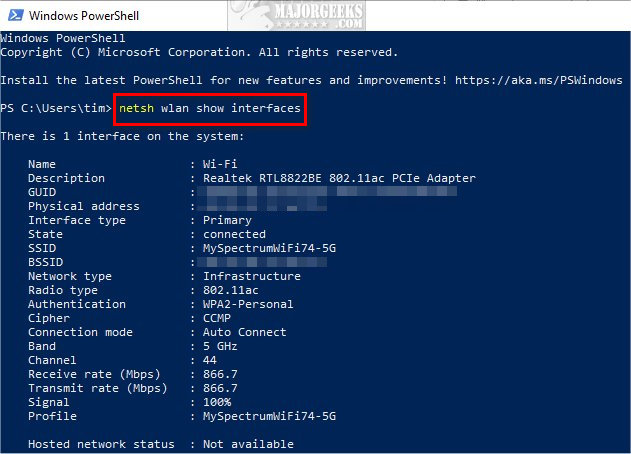 How to Retrieve Your WI-FI Network Adapter Information - MajorGeeks