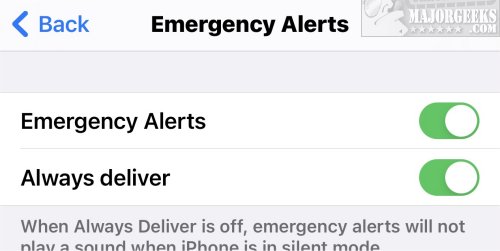 How to Disable Emergency & Government Alerts on the iPhone - MajorGeeks