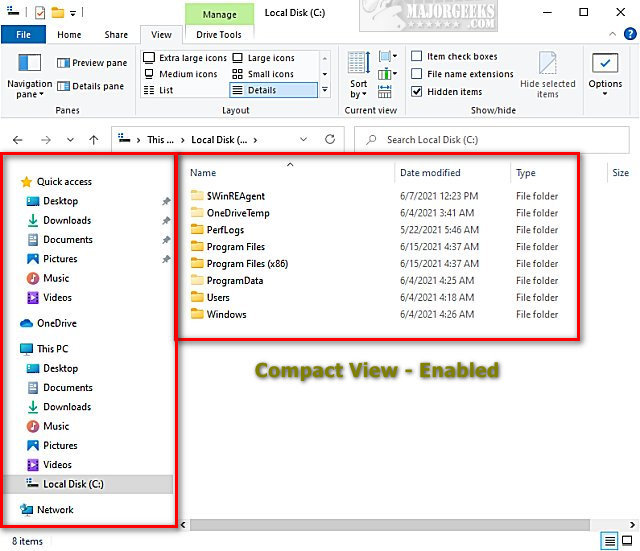 How to Enable or Disable Compact View in File Explorer in Windows 10 ...