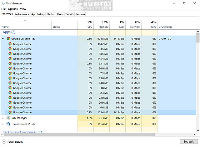 How to Use Fewer Google Chrome Processes - MajorGeeks