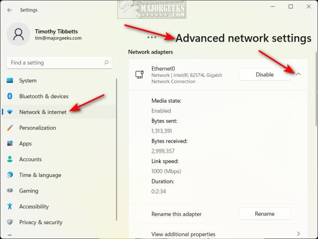 How to Rename Your Wi-Fi or Ethernet Adapter in Windows 11 - MajorGeeks