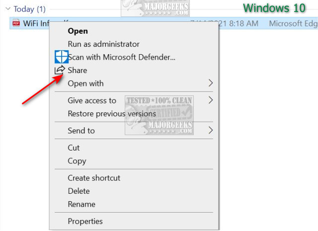 How to Share Files Wirelessly in Windows 10 & 11 - MajorGeeks