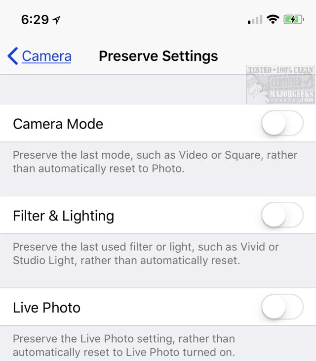 How to Disable Live Photos on Your iPhone - MajorGeeks