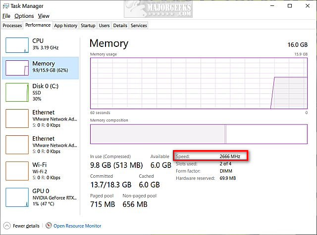 How to Find Your RAM Speed in Windows 10 & 11 - MajorGeeks