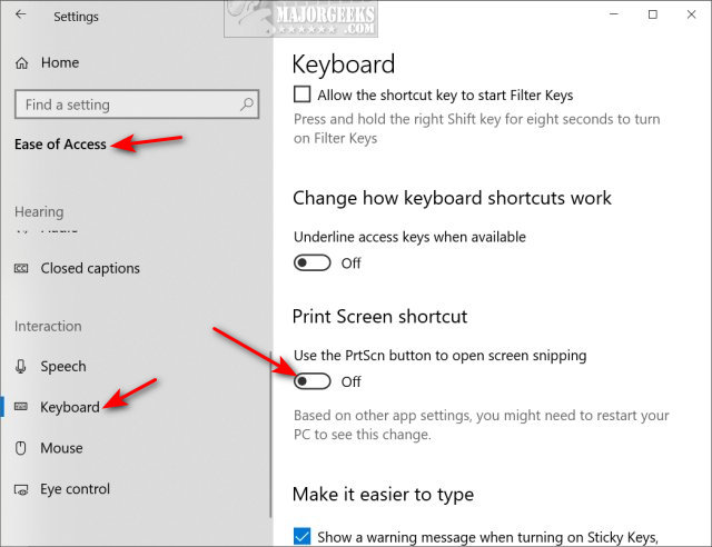 How to Open Snip & Sketch When You Press Print Screen in Windows 10 ...