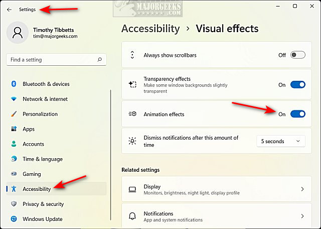 How to Disable Animations in Windows 10 & 11 - MajorGeeks