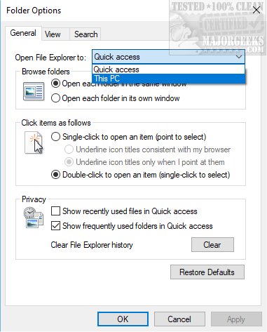 Disable Quick Access, Recent Files, Favorite Folders, and Other File ...