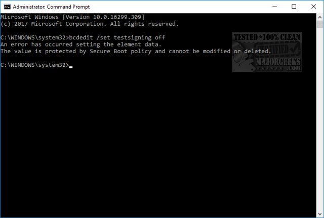 Disable Driver Signature Enforcement on Windows 8 and 10 - MajorGeeks