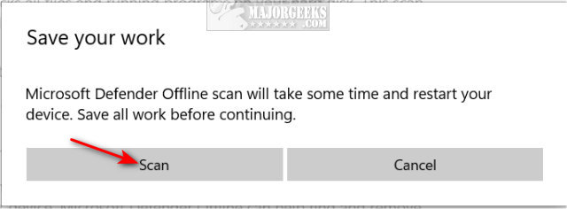 How to Run a Microsoft Defender Offline Scan - MajorGeeks