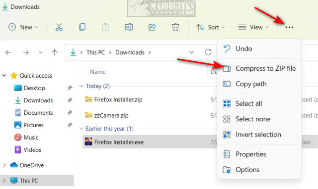 How to Zip and Unzip Files in Windows 11 - MajorGeeks