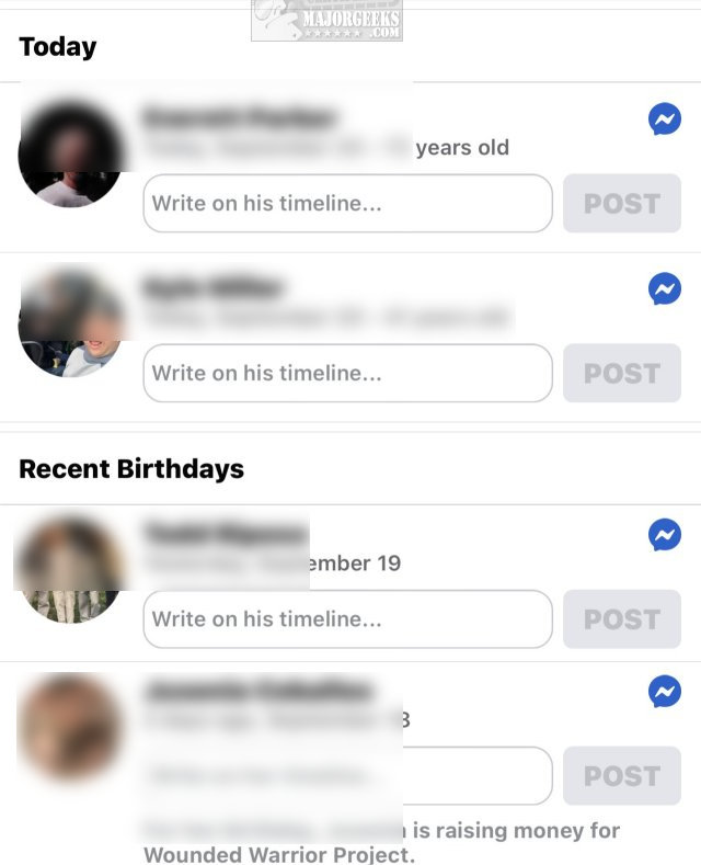 How to Find Your Friends Birthdays on Facebook - MajorGeeks