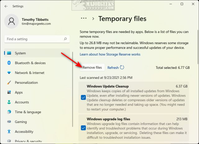 How to Use Cleanup Recommendations in Windows 11 - MajorGeeks