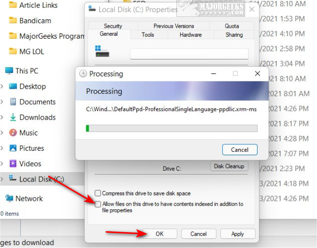 How to Disable Indexing in Windows 10 & 11 - MajorGeeks
