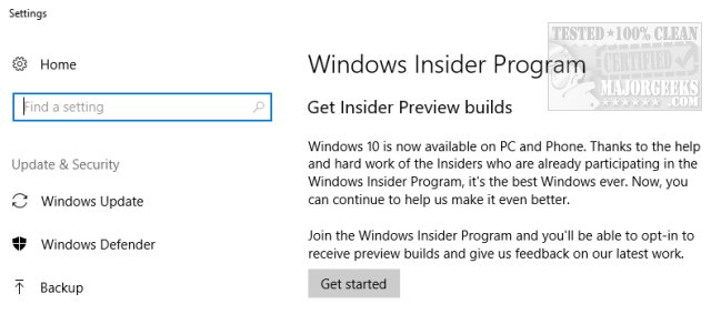 How to Enable the Windows Insider Program When Grayed Out - MajorGeeks