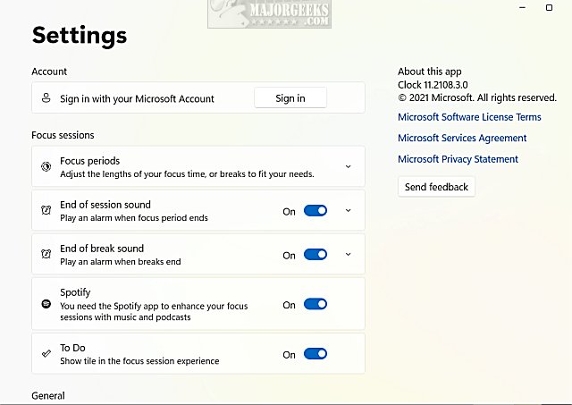 How to Get More Done With Focus Sessions in Windows 11 - MajorGeeks