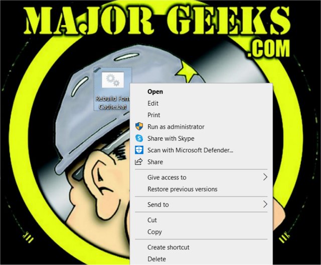 How to Rebuild the Font Cache in Windows 10 & 11 - MajorGeeks