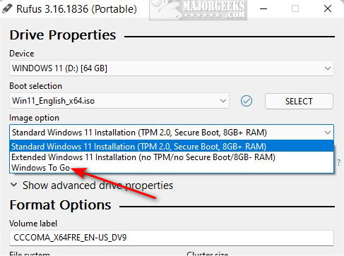 How to Create A Portable Version of Windows 10 or 11 - MajorGeeks