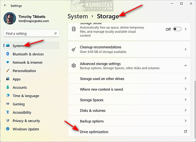 How to Optimize and Defragment Drives in Windows 10 & 11 - MajorGeeks