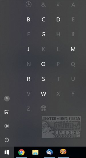 How to Use Letters in the All Apps Screen - MajorGeeks