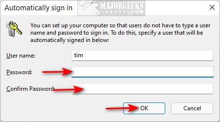 How to Automatically Sign In to Windows 11 at Startup - MajorGeeks