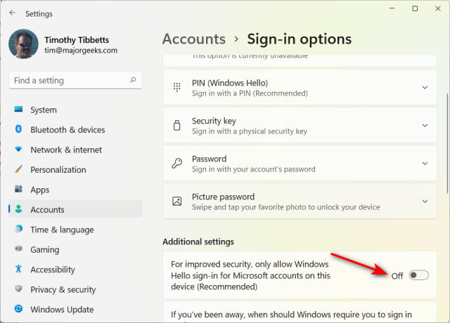 How to Automatically Sign In to Windows 11 at Startup - MajorGeeks